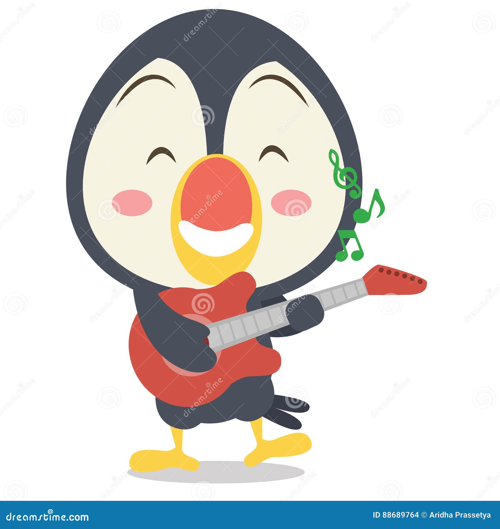 Toucan with Guitar Character Style Stock Vector - Illustration of ...