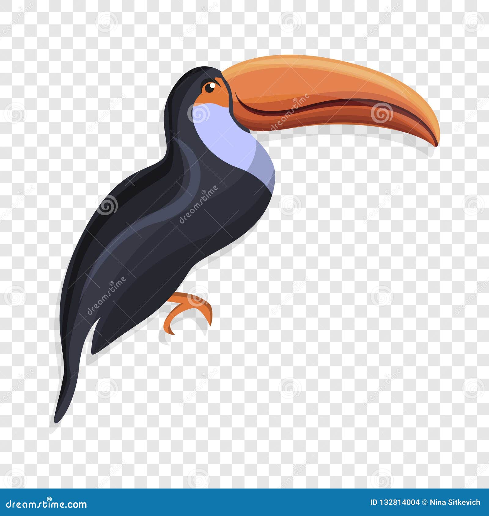 Toucan icon, cartoon style stock vector. Illustration of nice - 132814004