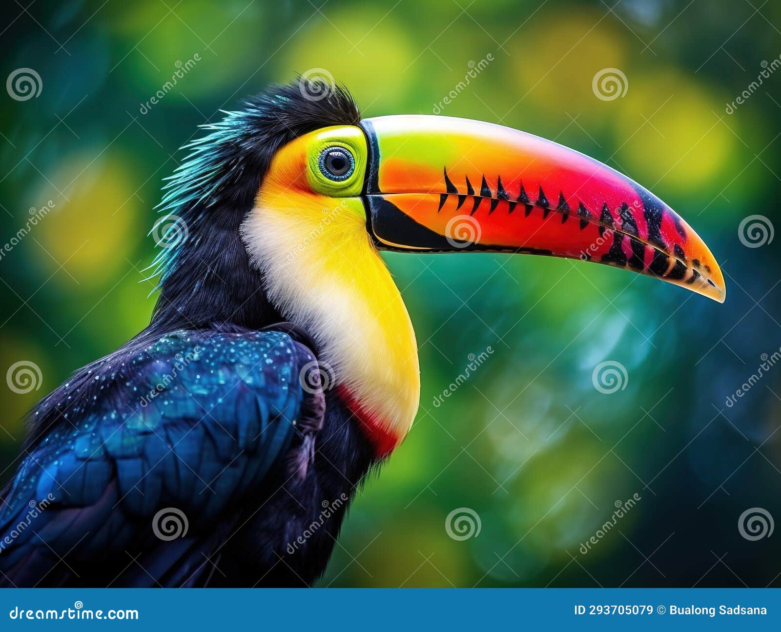 Ai Generated Illustration Wildlife Concept of Toucan Profile Stock ...