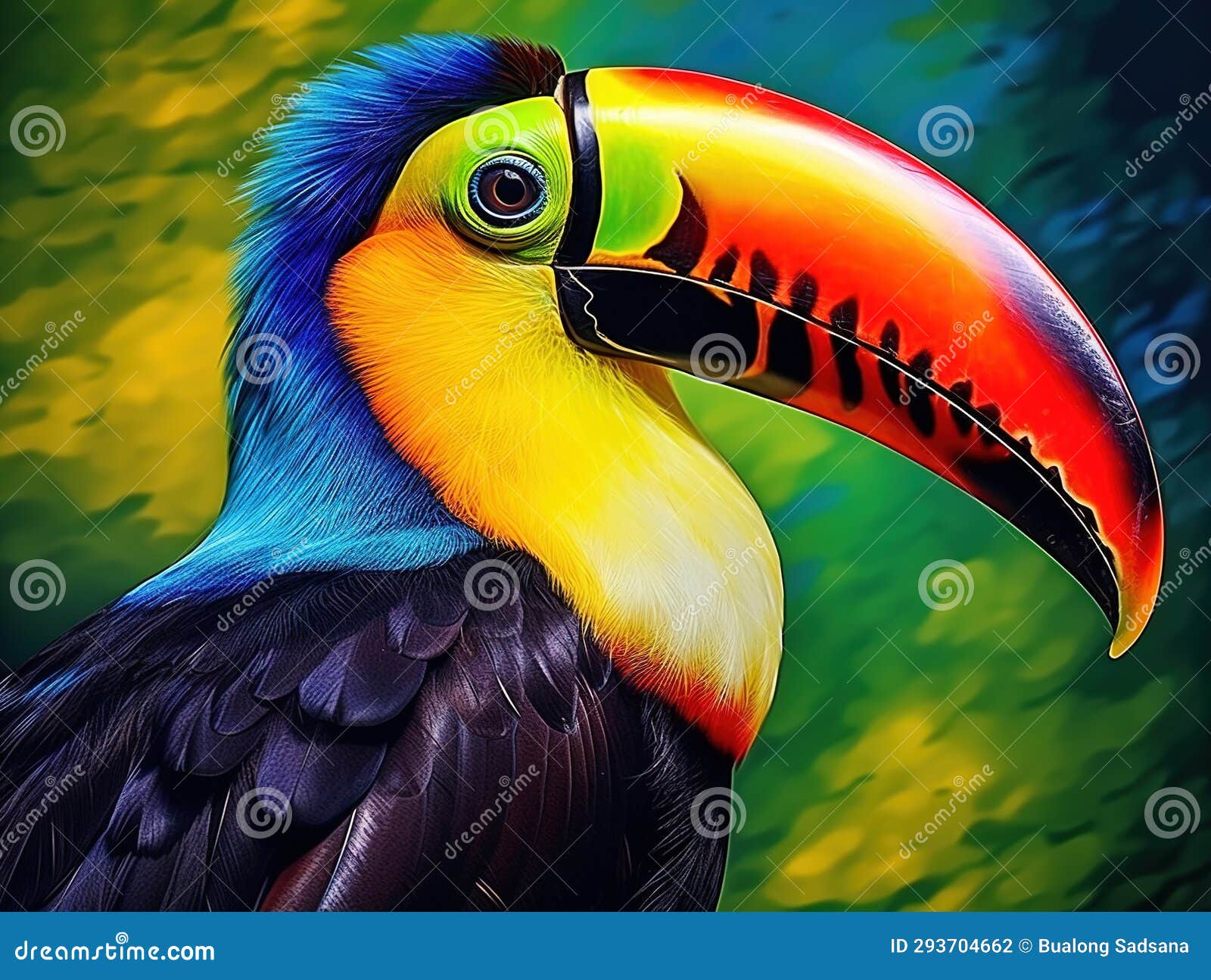 Toucan in Profile stock illustration. Illustration of imagine - 293704662