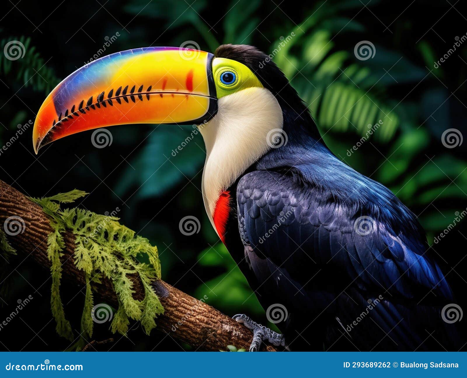 Toucan in Profile stock illustration. Illustration of toucan - 293689262