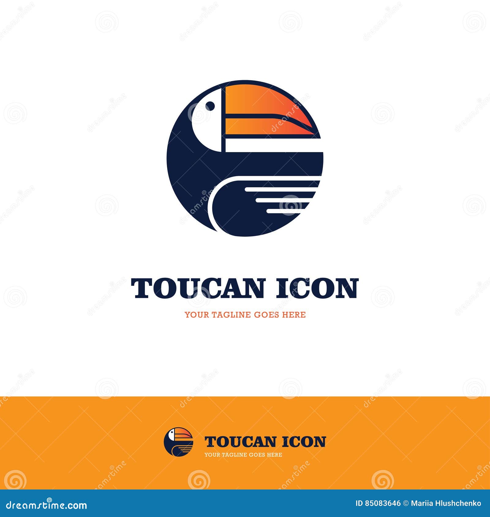 Hornbill Logo Vector Template. Exclusive Enggang Bird Solid Colors Logo ...