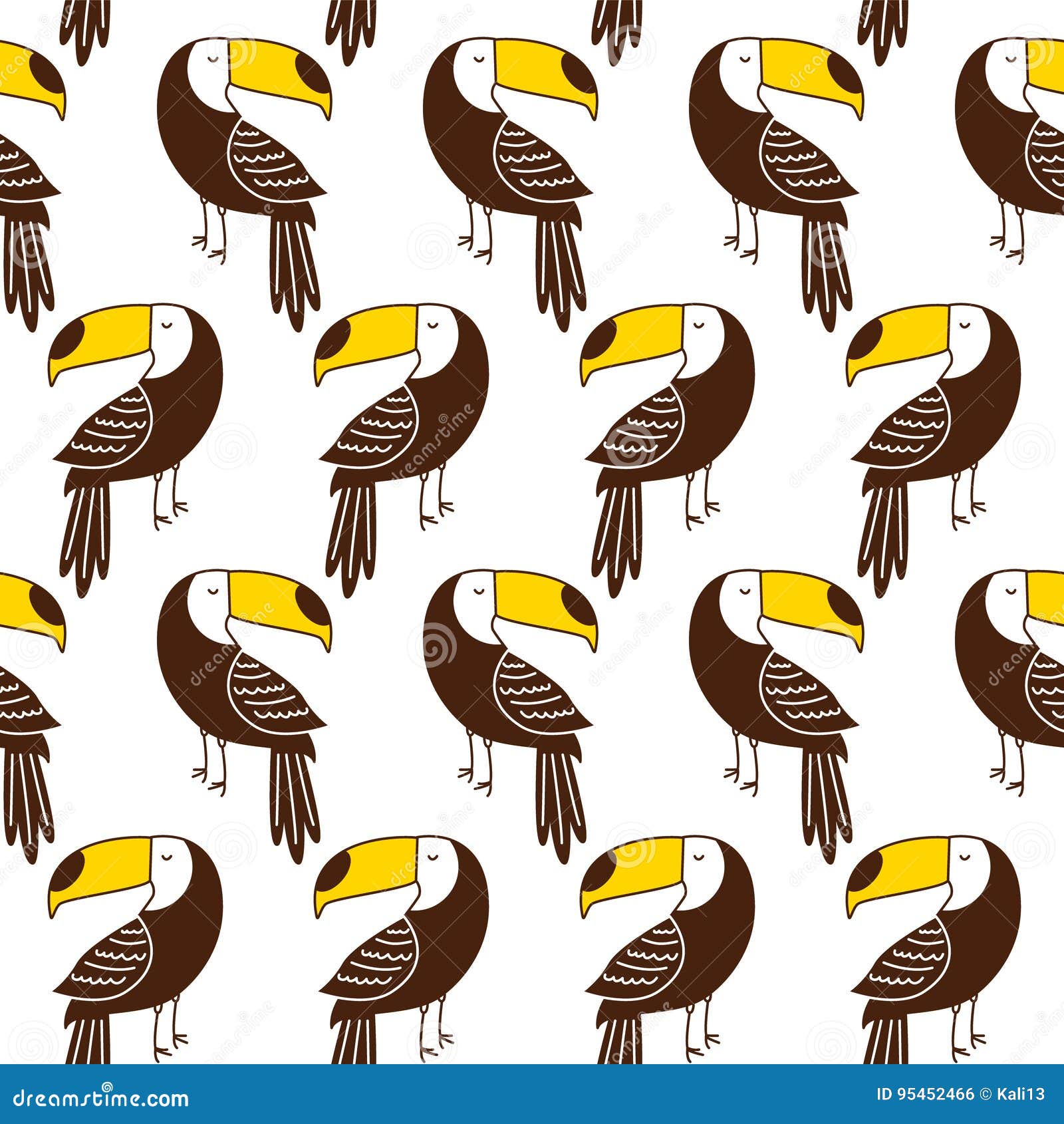 Toucan seamless pattern stock illustration. Illustration of bird - 95452466