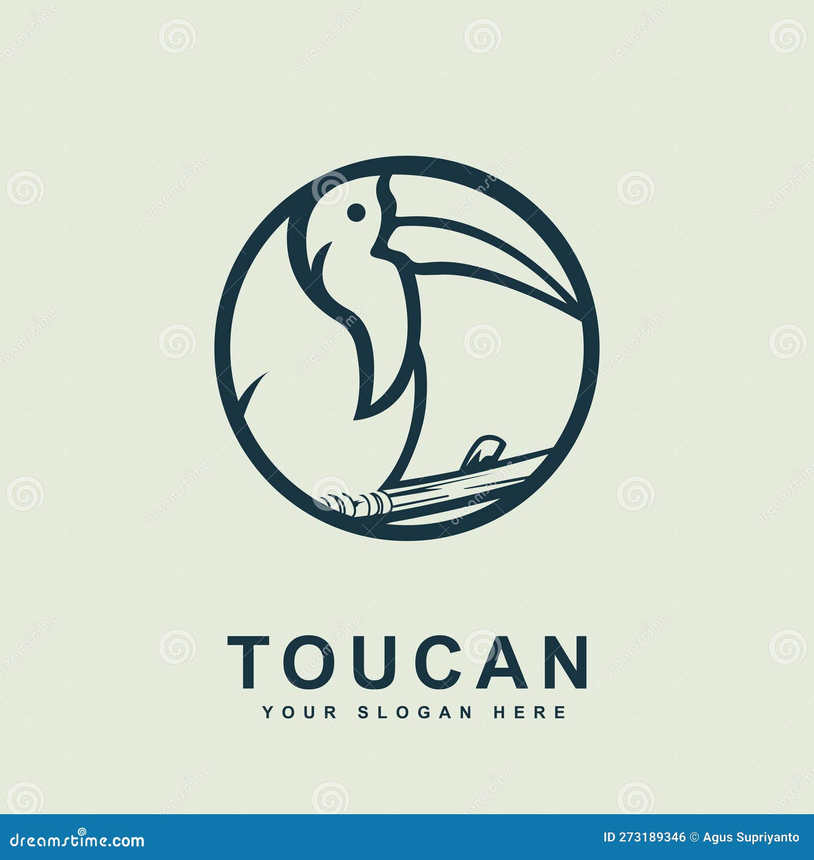 Toucan Simple Logo Design Image Bird Vector Stock Illustration ...