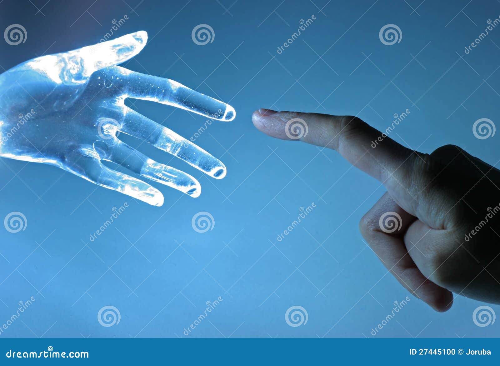 Touch stock photo. Image of intelligence, artifical, creator - 27445100