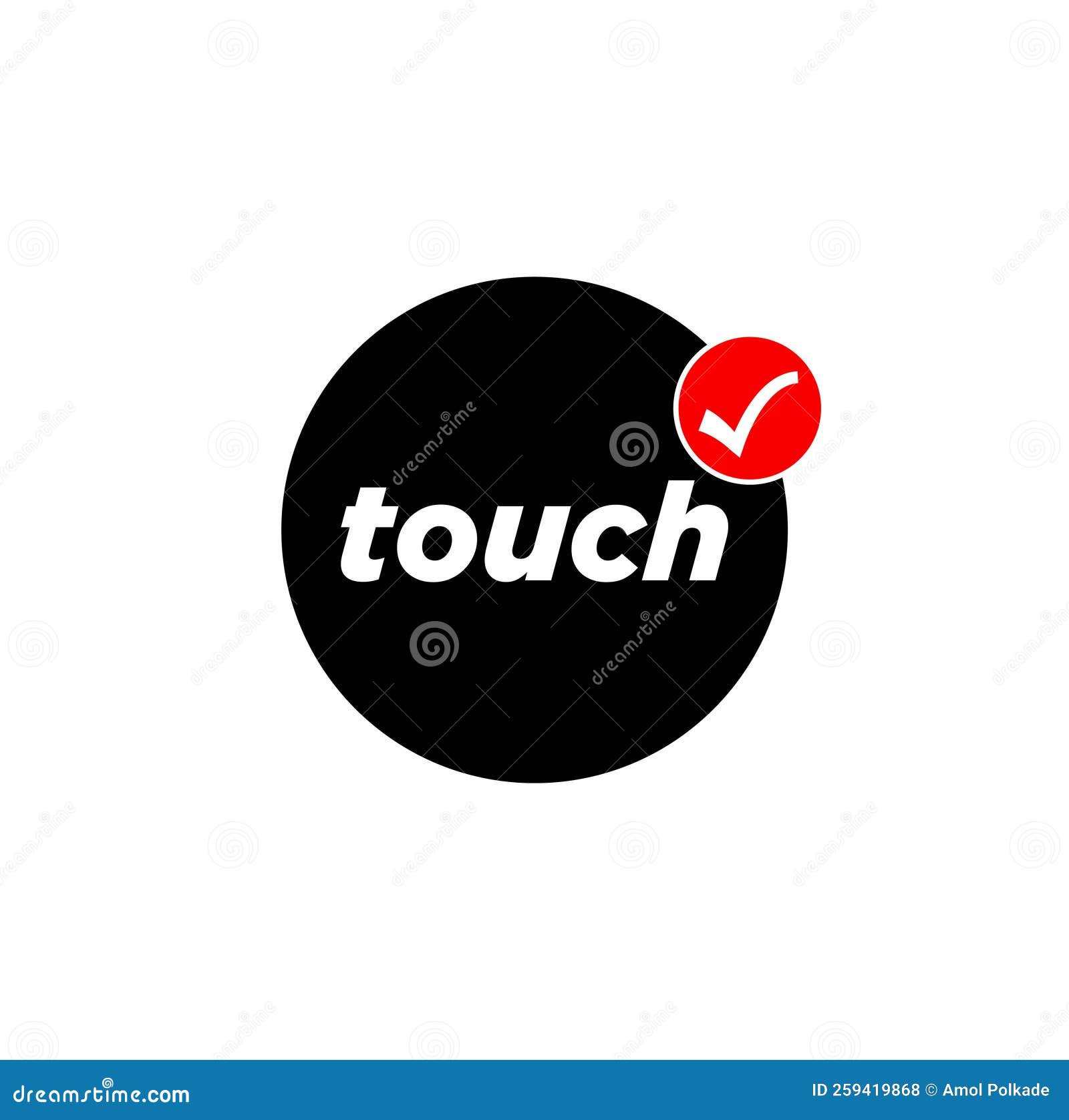 Touch Allow Here Vector Icon. Touch Can Do Symbol Stock Vector ...