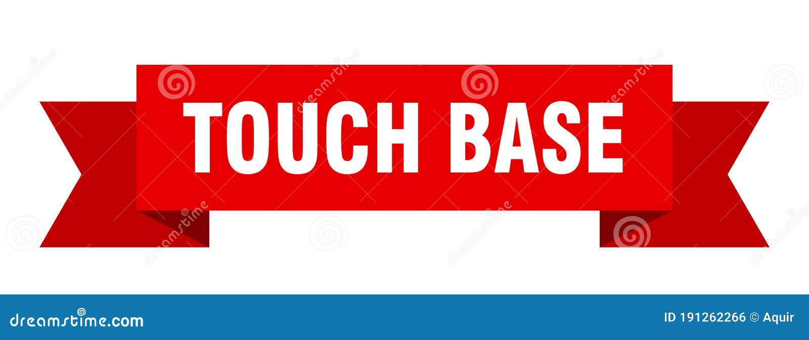 Touch base ribbon. stock vector. Illustration of vector - 191262266