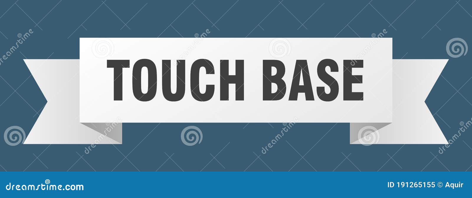 Touch base ribbon. stock vector. Illustration of touch - 191265155