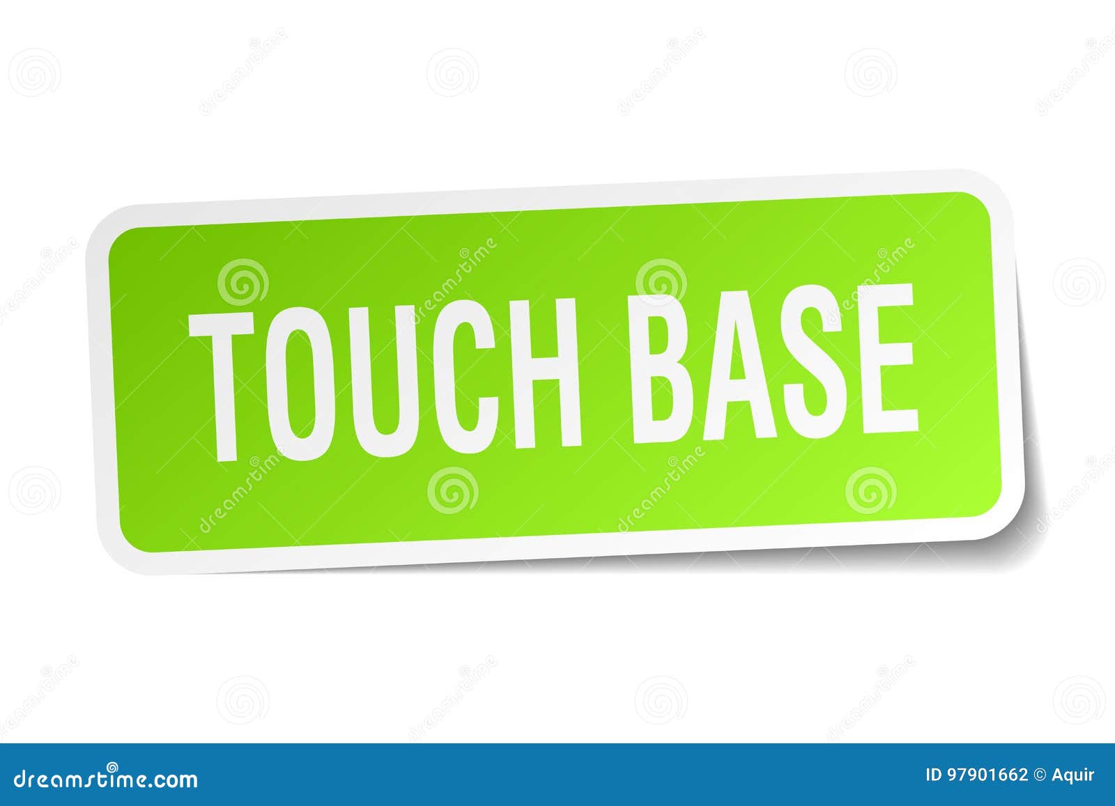 Touch base sticker stock vector. Illustration of paper - 97901662