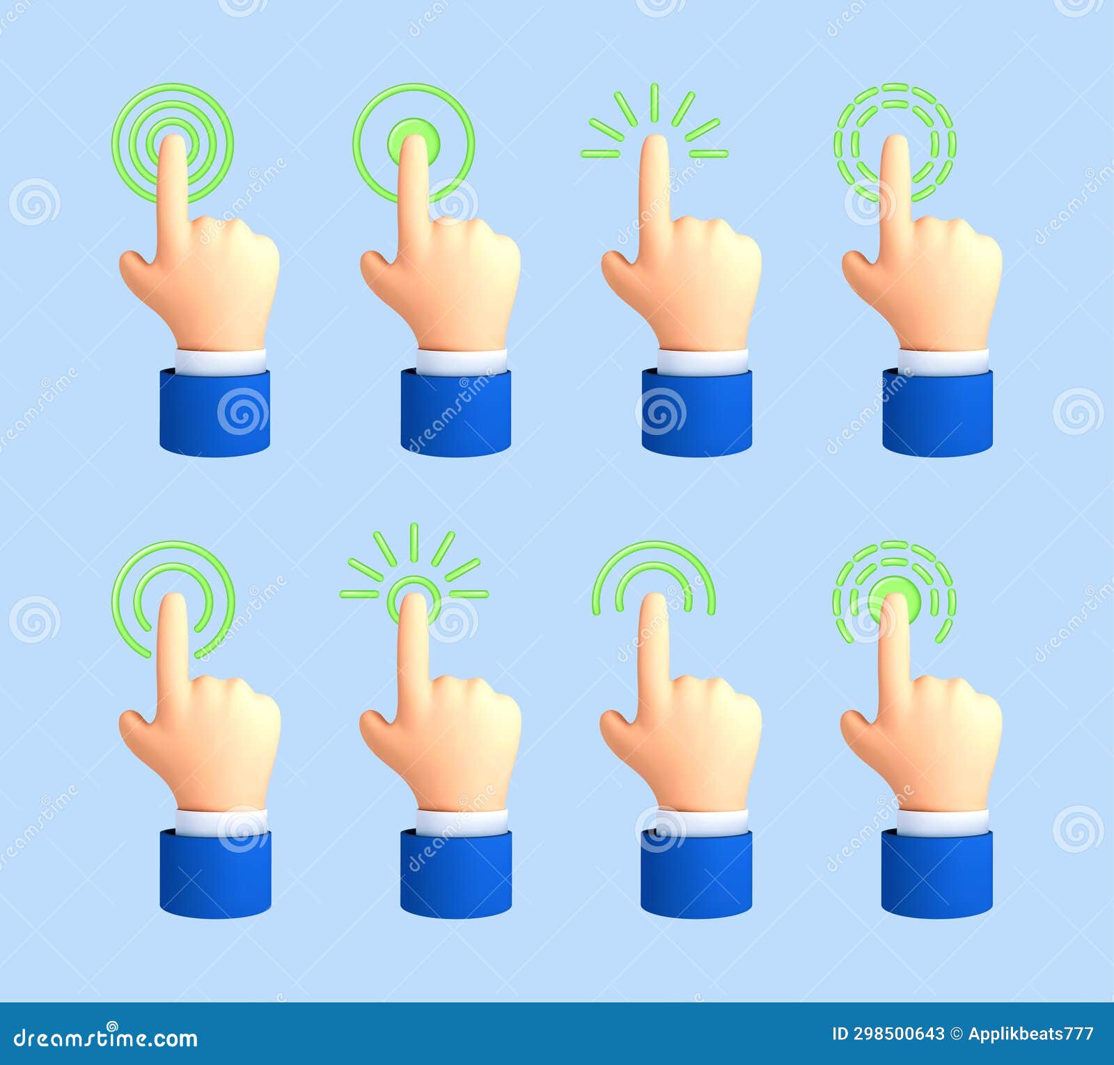 Touch or Click Icon Design. 3D Hand Pointing Icon Design. Pointing ...