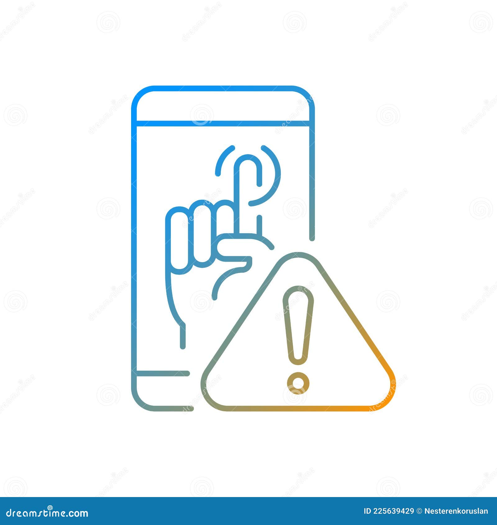 Touch Display Not Working Gradient Linear Vector Icon Stock Vector ...