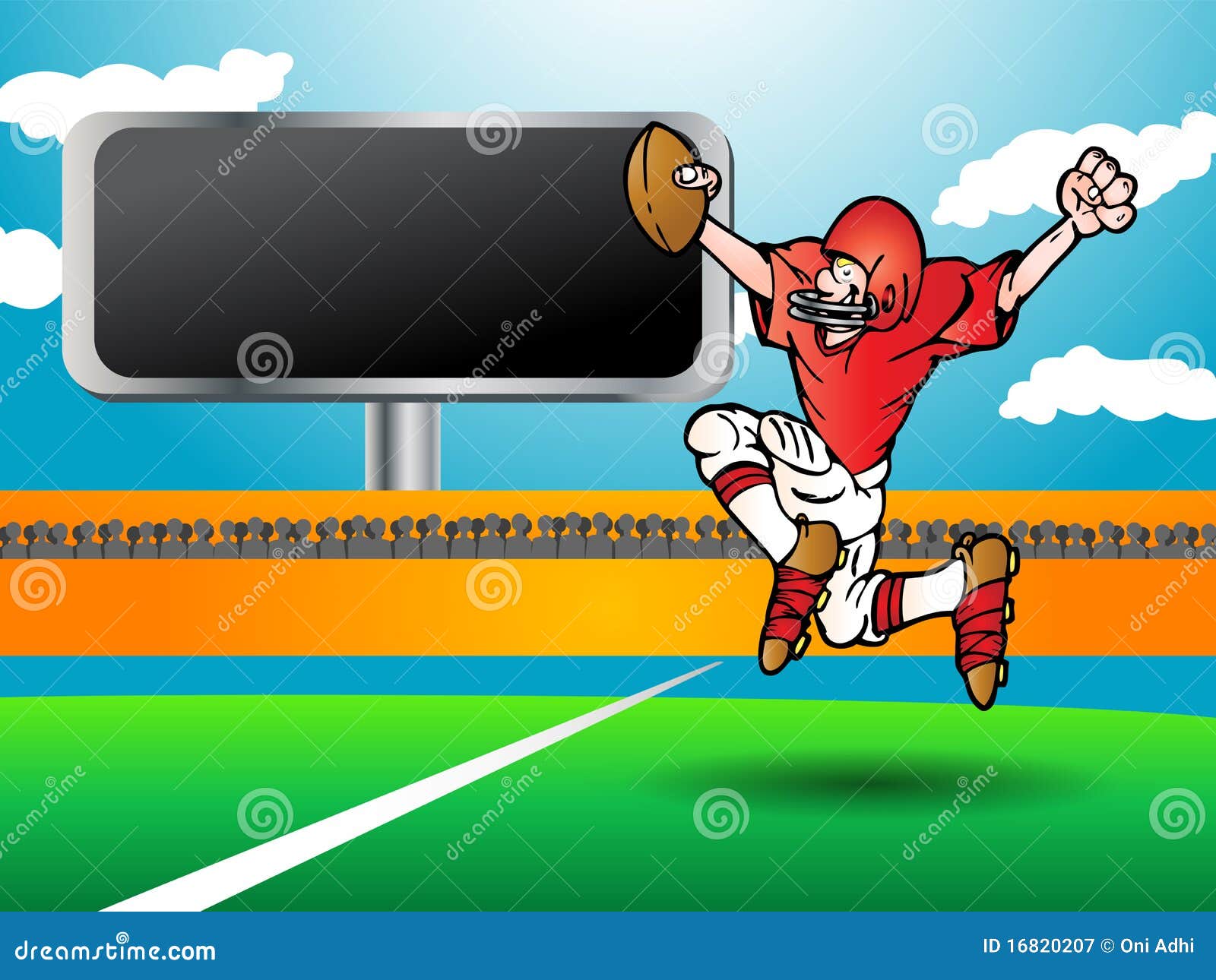 Touch down! stock illustration. Illustration of impact - 16820207