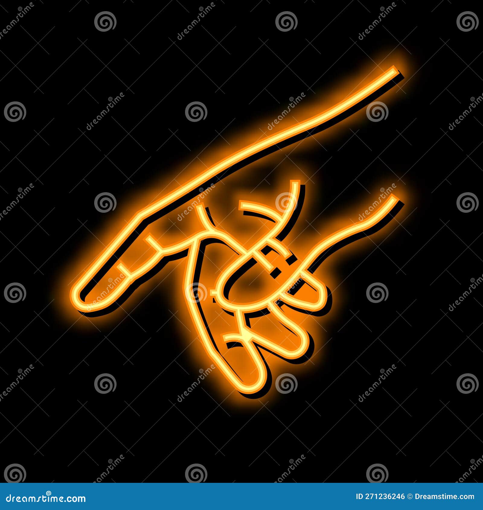 Touch with Finger Neon Glow Icon Illustration Stock Vector ...