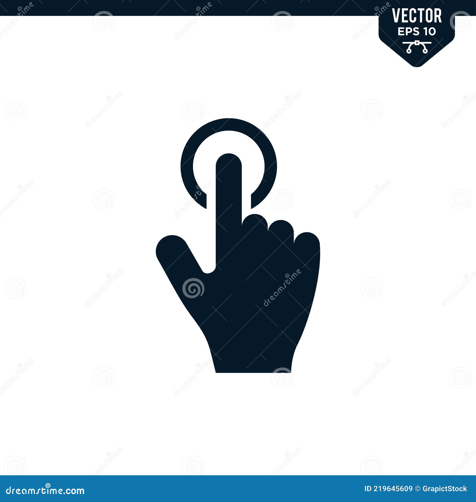 Touch Finger or Screen Touch Gesture Icon Collection in Glyph Style ...