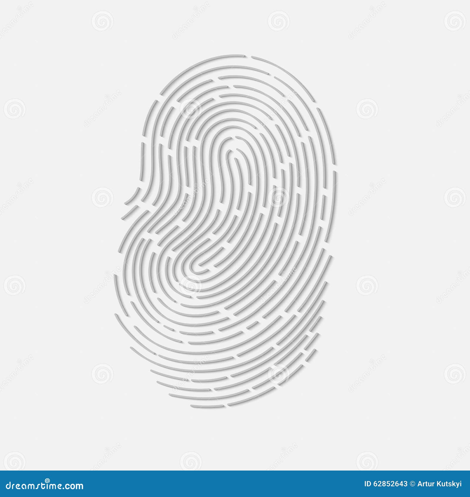 Touch, ID, Fingerprint Scan Access Symbol Stock Image | CartoonDealer ...