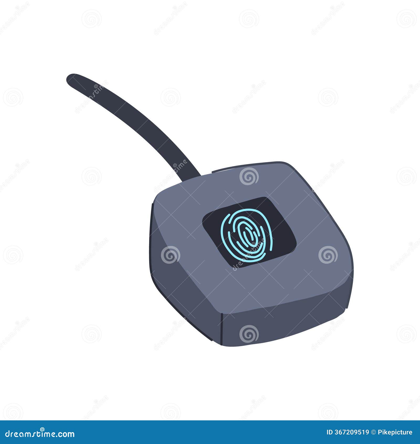 Touch, ID, Fingerprint Scan Access Symbol Stock Image | CartoonDealer ...