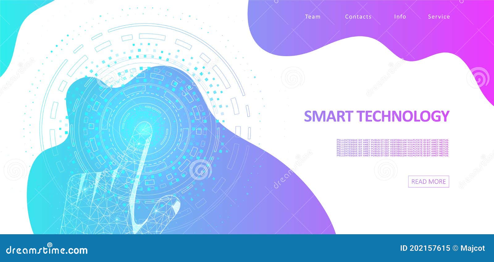 Touch the Future by Your Hand Stock Vector - Illustration of artificial ...