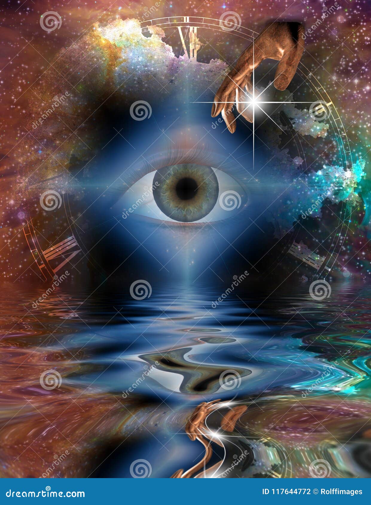 Touch of God stock illustration. Illustration of imagination - 117644772