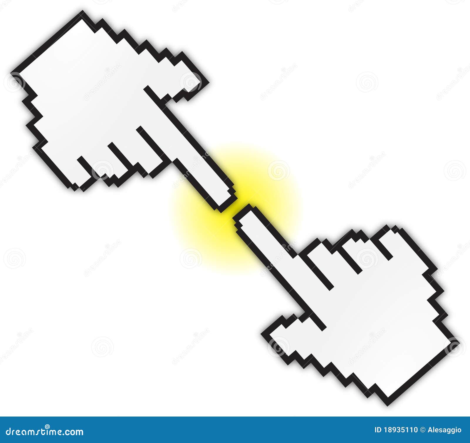 Touch hand cursor stock vector. Illustration of computer - 18935110