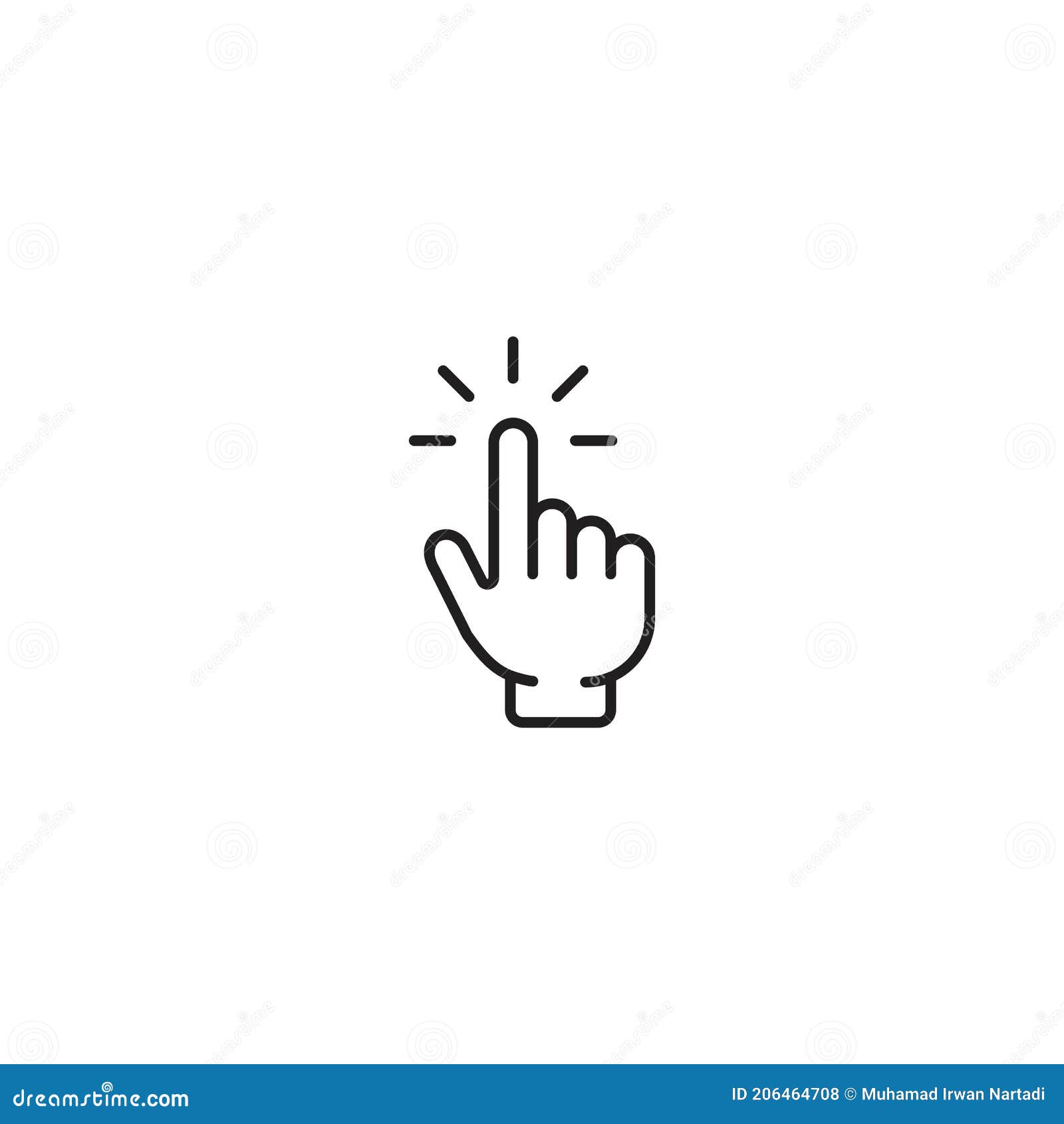 Touch hand icon stock vector. Illustration of exchanging - 206464708