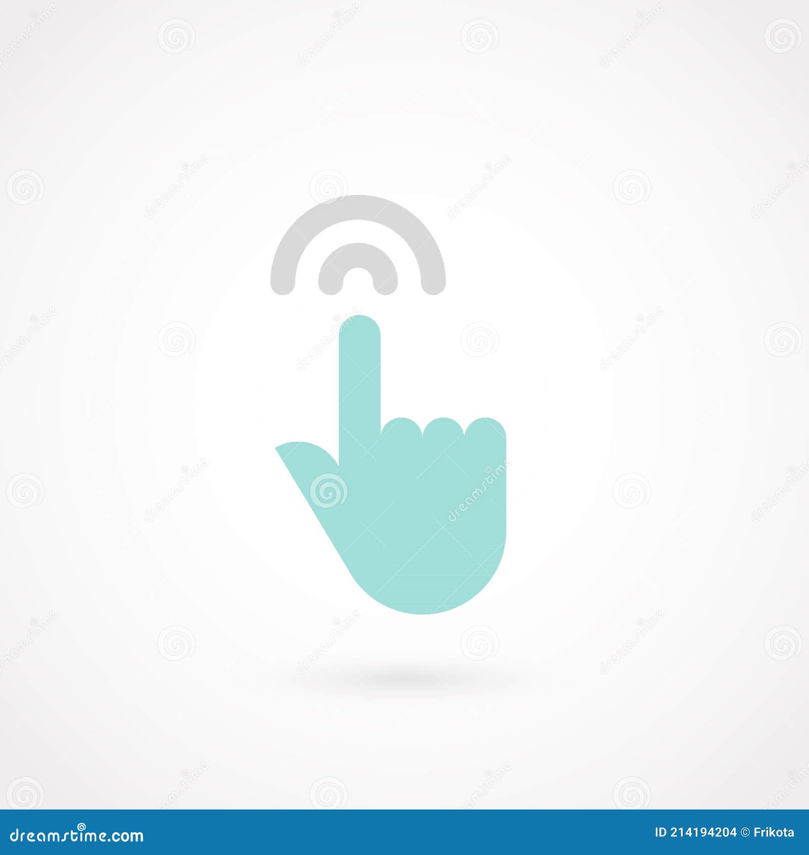 Touch Hand Icon. Vector Illustration, Flat Design Stock Vector ...