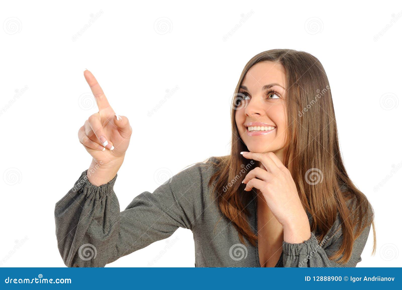 Touch Here stock photo. Image of bright, life, female - 12888900