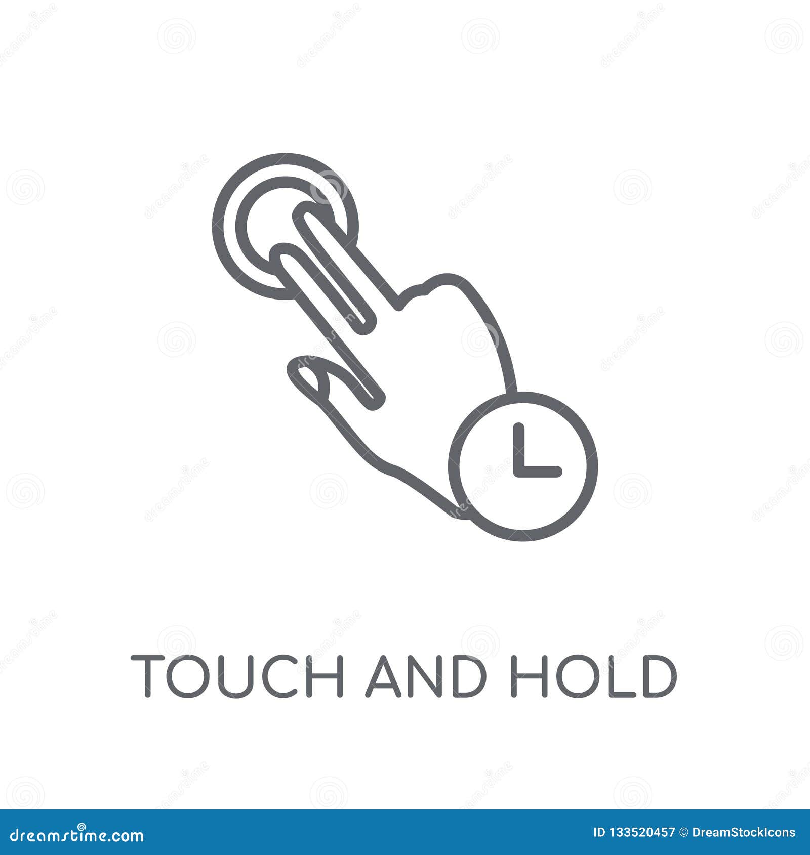 Touch and Hold Linear Icon. Modern Outline Touch and Hold Logo C Stock ...