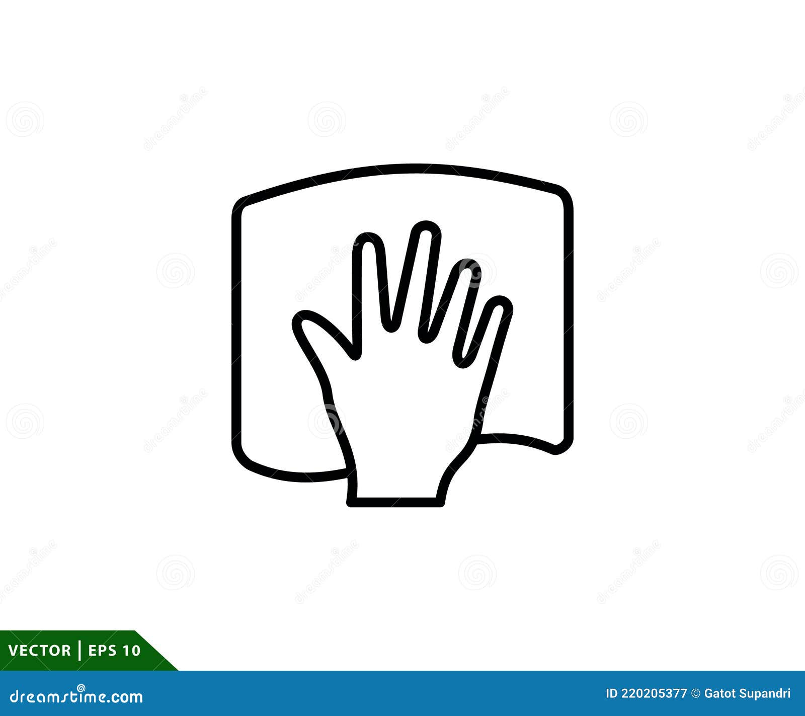 Touch Icon Vector Logo Template Stock Vector - Illustration of design ...