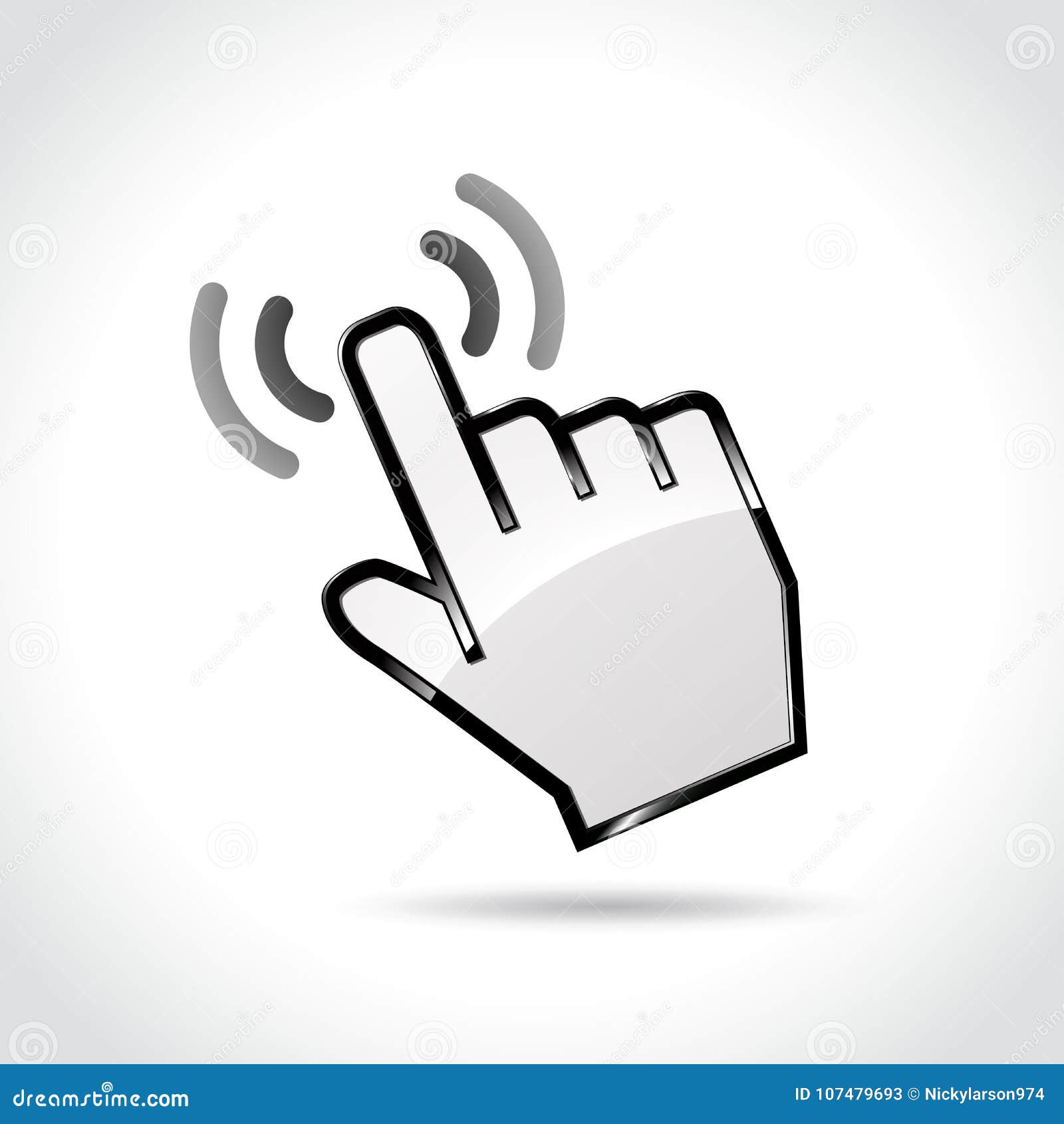 Touch Icon on White Background Stock Vector - Illustration of touch ...