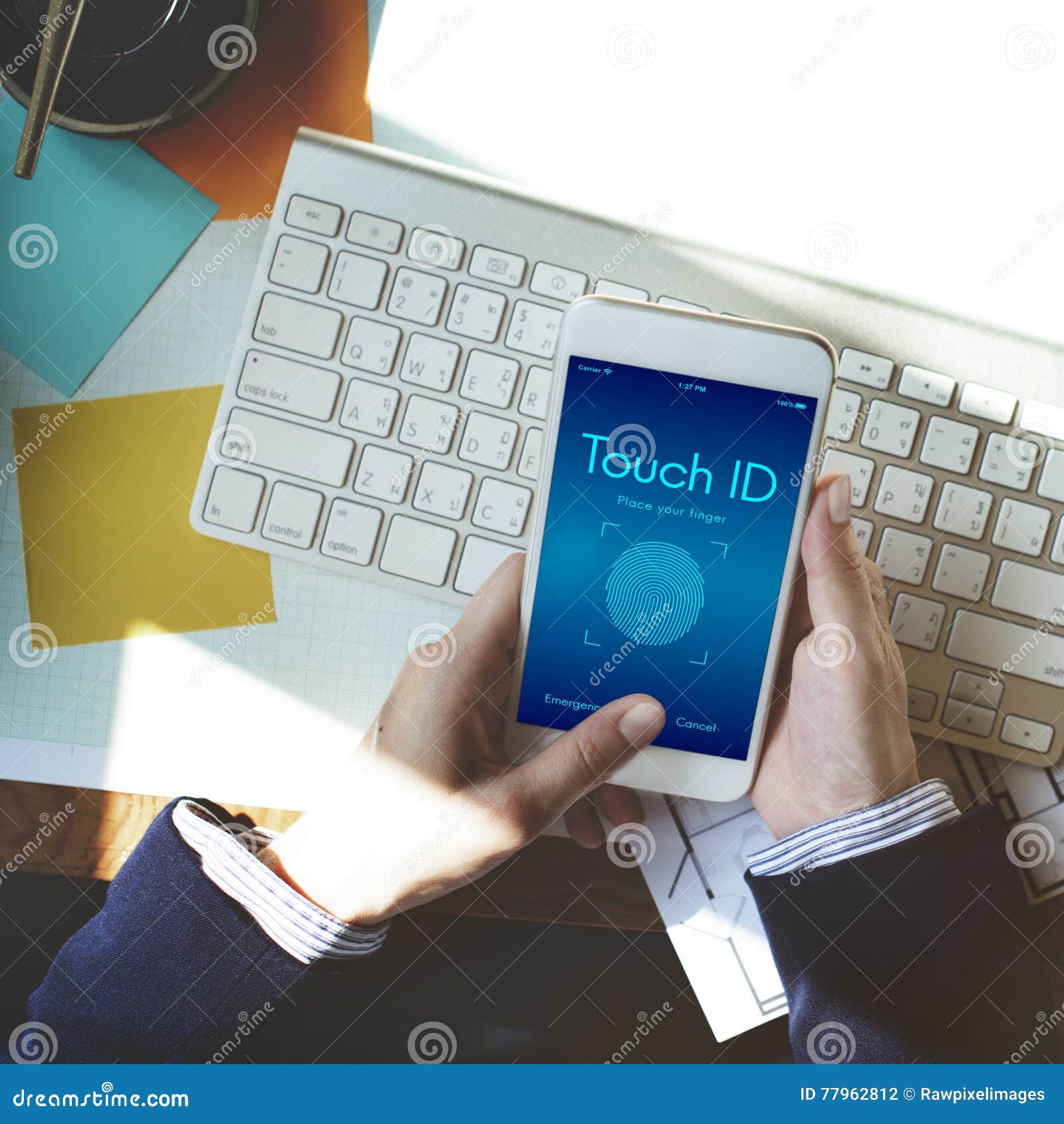 Touch ID Access Cyber Digital Security Graphic Concept Stock Photo ...