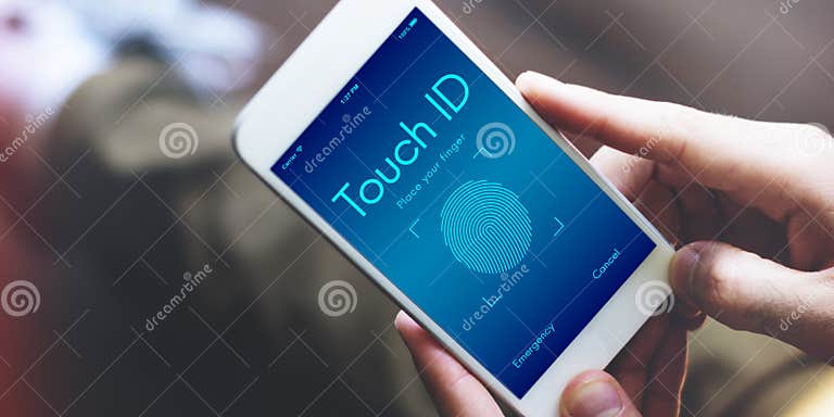 Touch ID Access Cyber Digital Security Graphic Concept Stock Photo ...