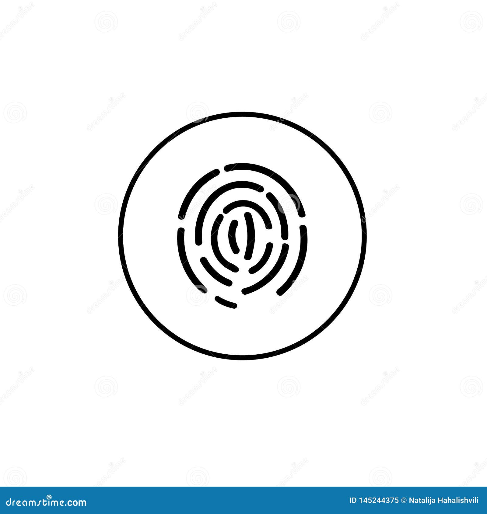 Touch Id Button, Web. ID App Icon Stock Vector - Illustration of ...