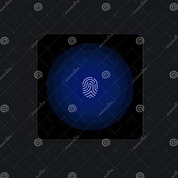 Fingerprint Touch ID Digital Widget. UI Vector Illustration Stock ...