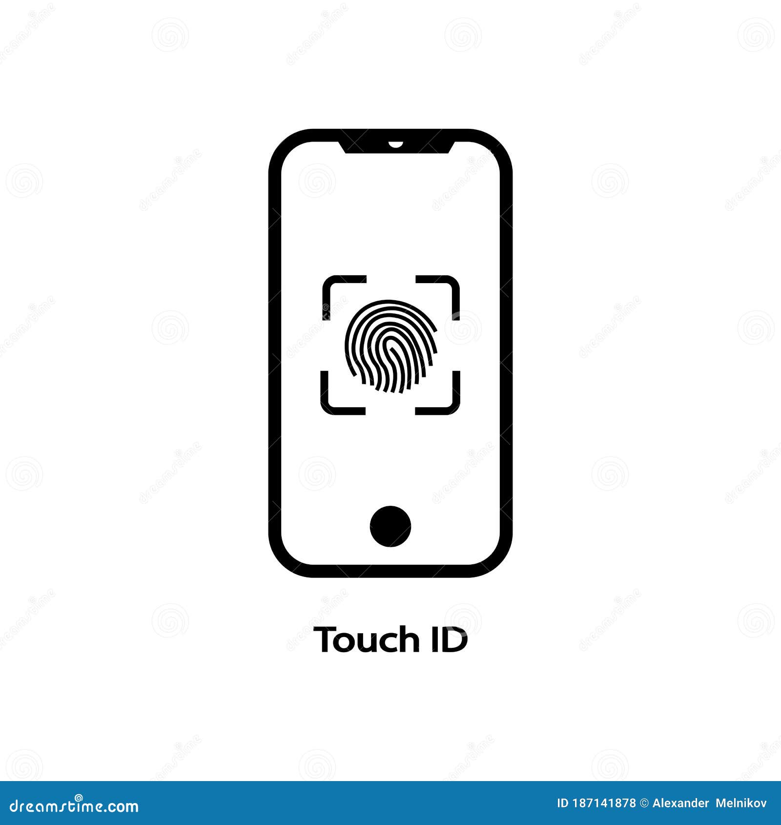 Touch Id and Face Id Icon. Vector Illustration Eps 10 Stock ...