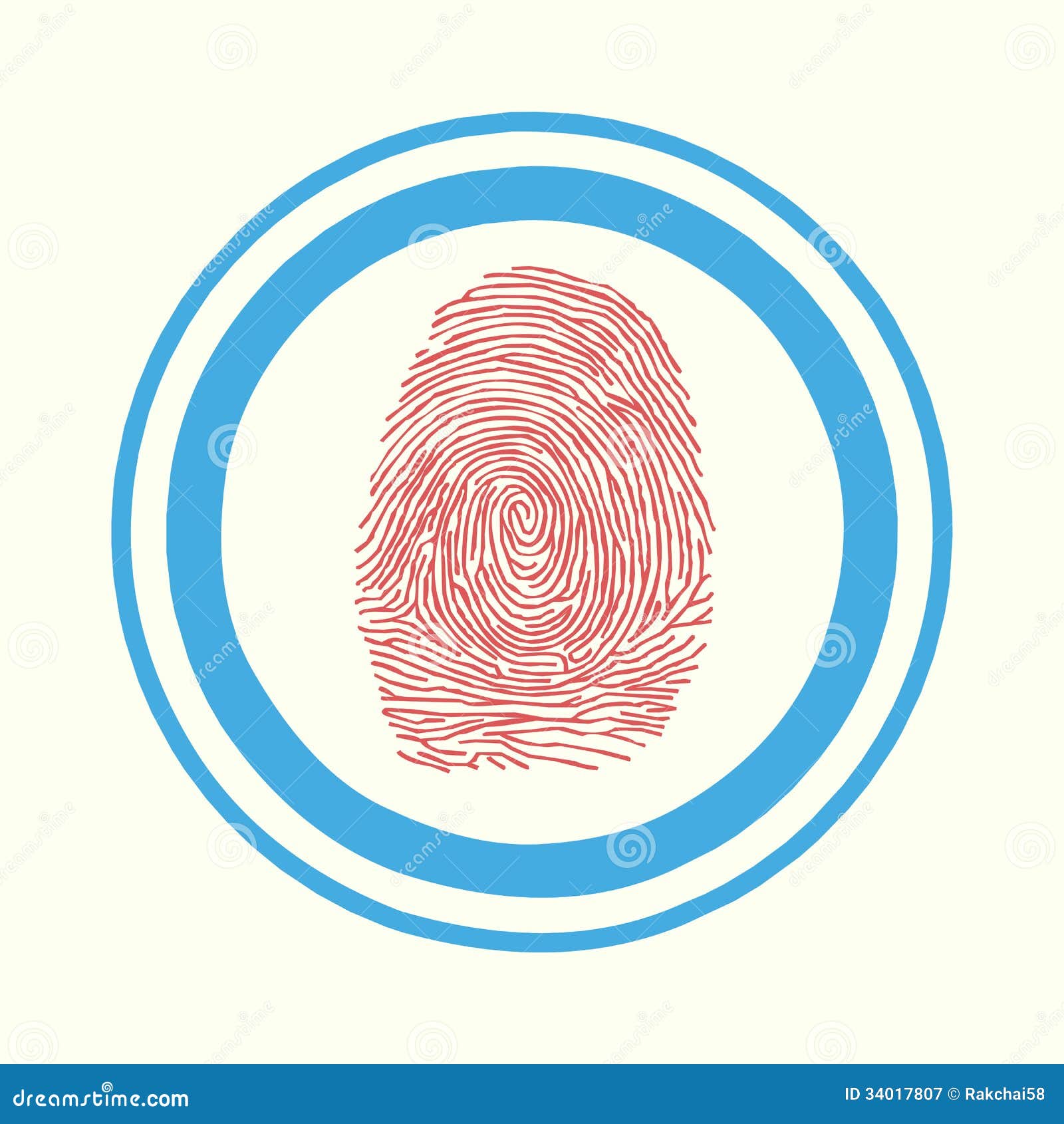 Touch, ID, Fingerprint Scan Access Symbol Stock Illustration ...
