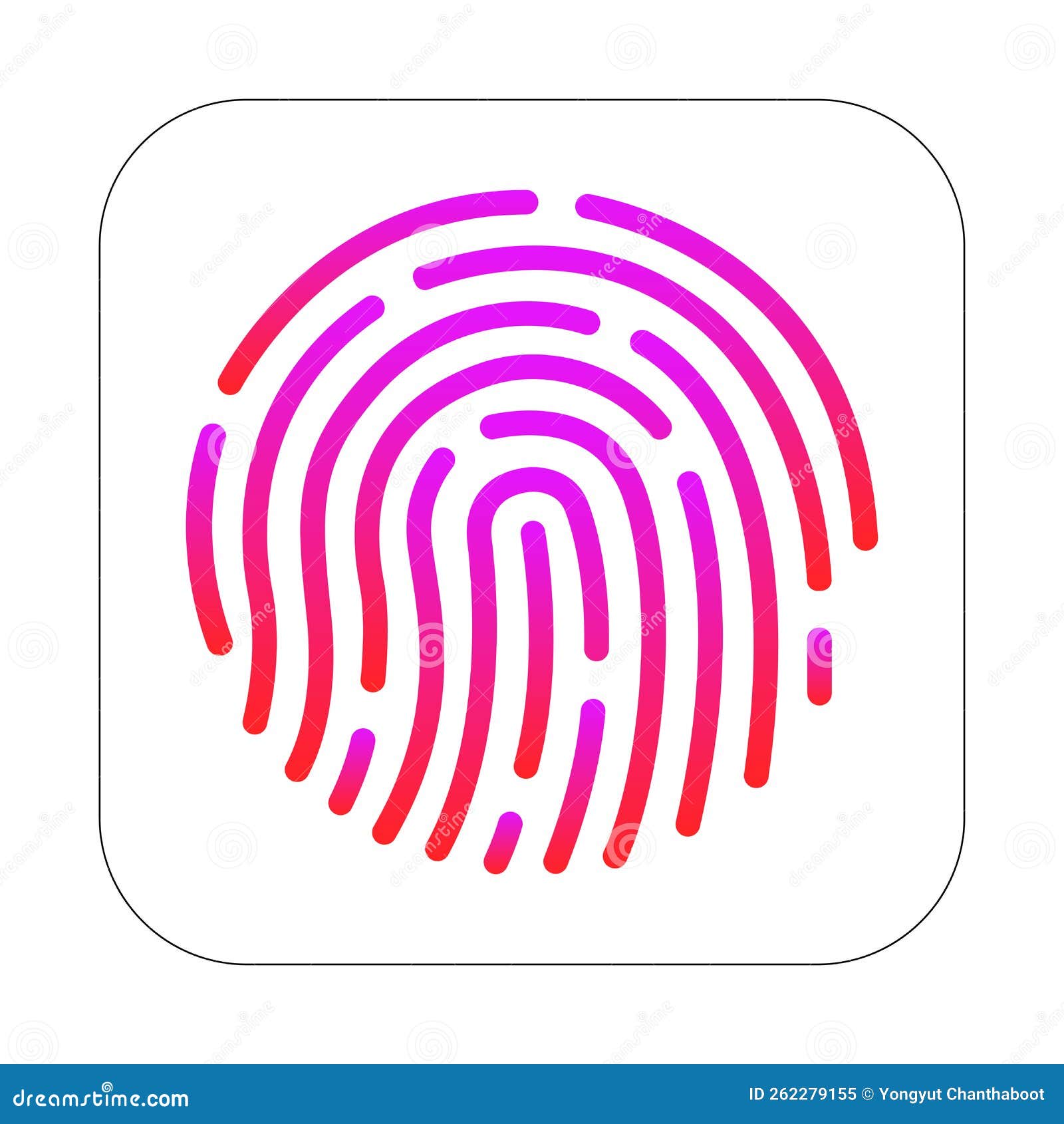 Touch ID Symbol Sign, Vector Illustration, Isolate on White Background ...