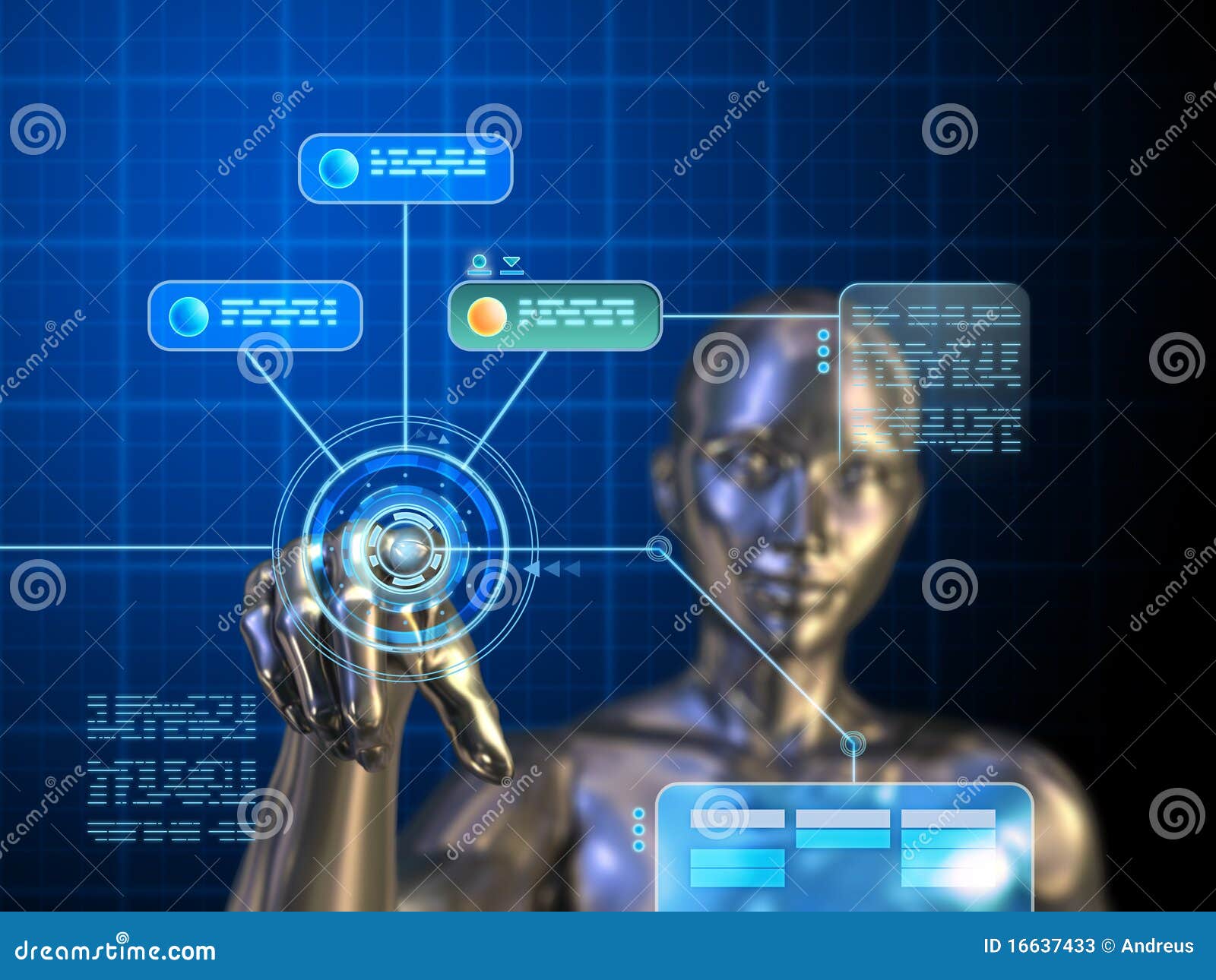 Touch interface stock illustration. Illustration of pretty - 16637433