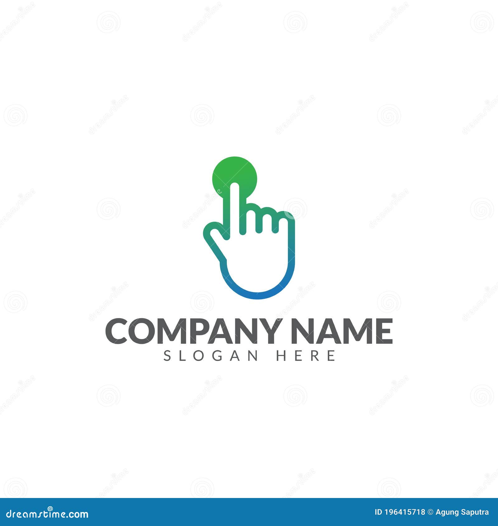 Touch Logo, Hand Touch Logo Design Stock Vector - Illustration of ...