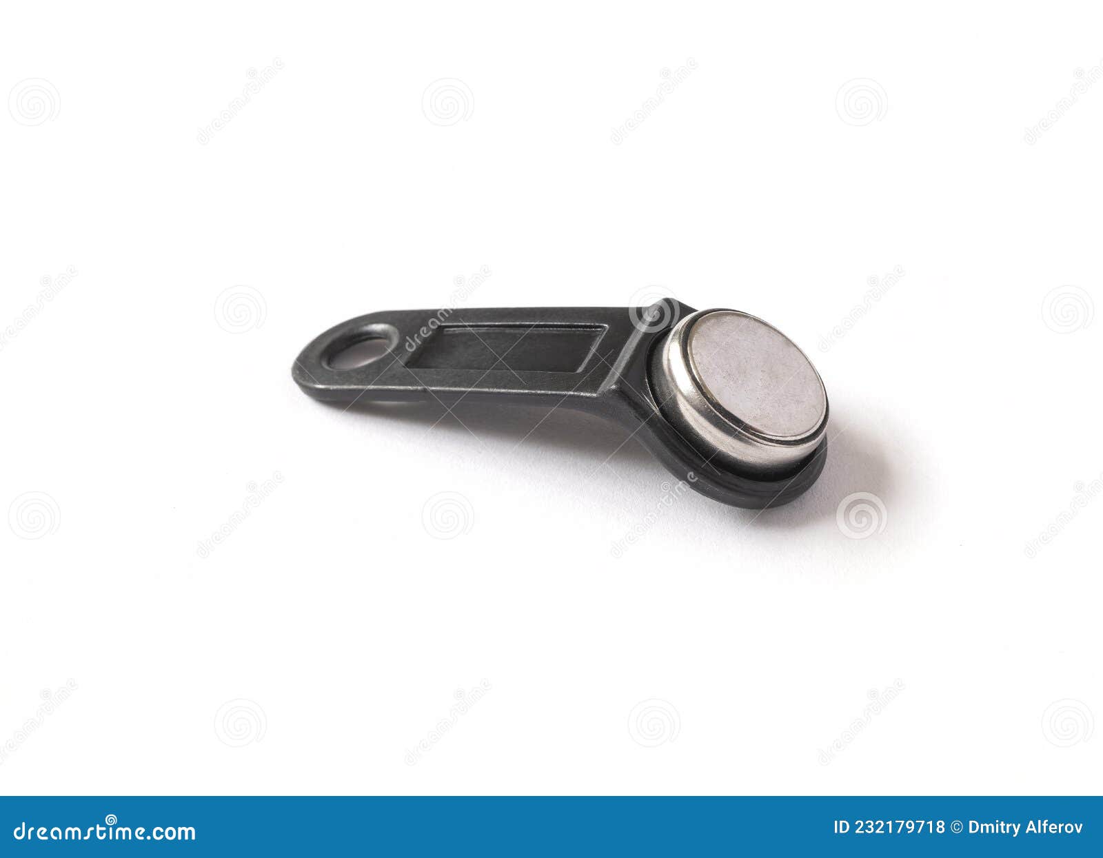 The Touch Memory Key is Black on a White Background. the Concept of ...