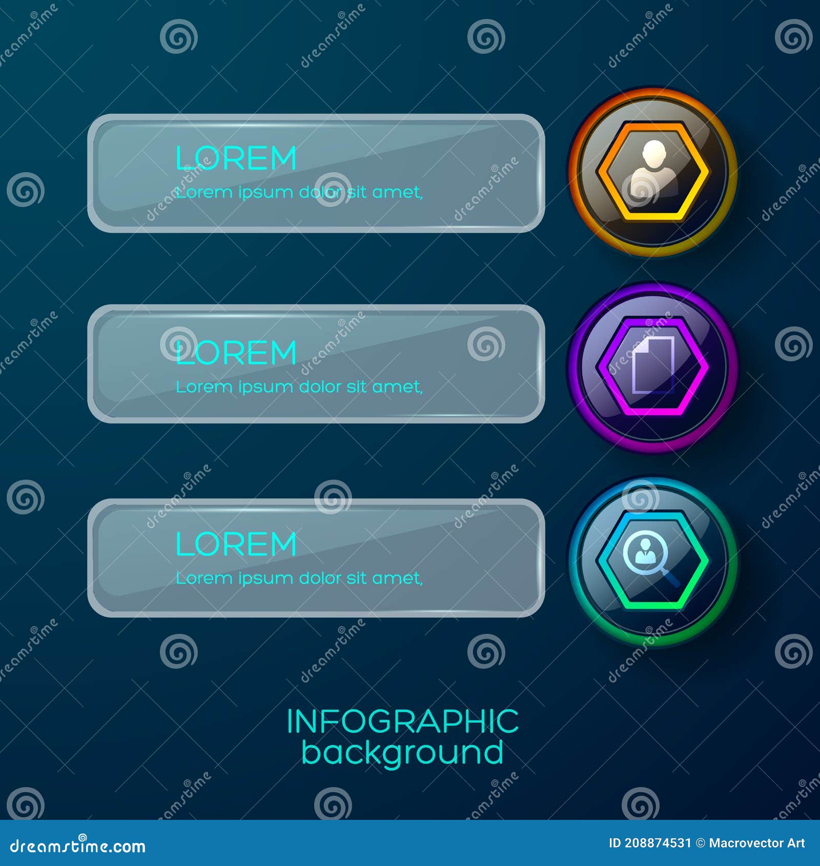 Background For Captions On The Video. Cube Hexagon Pattern Vector ...