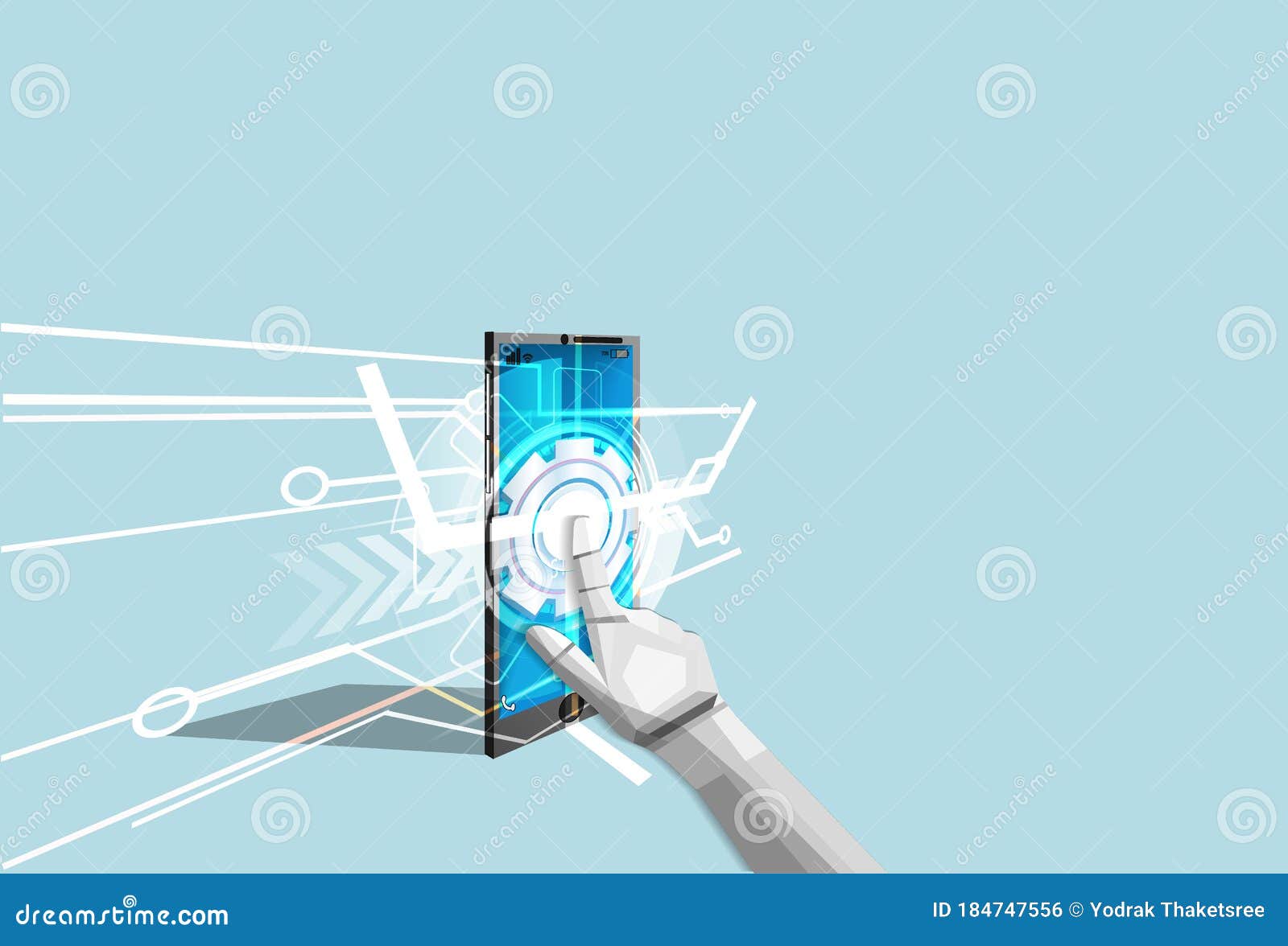 Touch Mobile Data Technology Background Vector Stock Vector ...