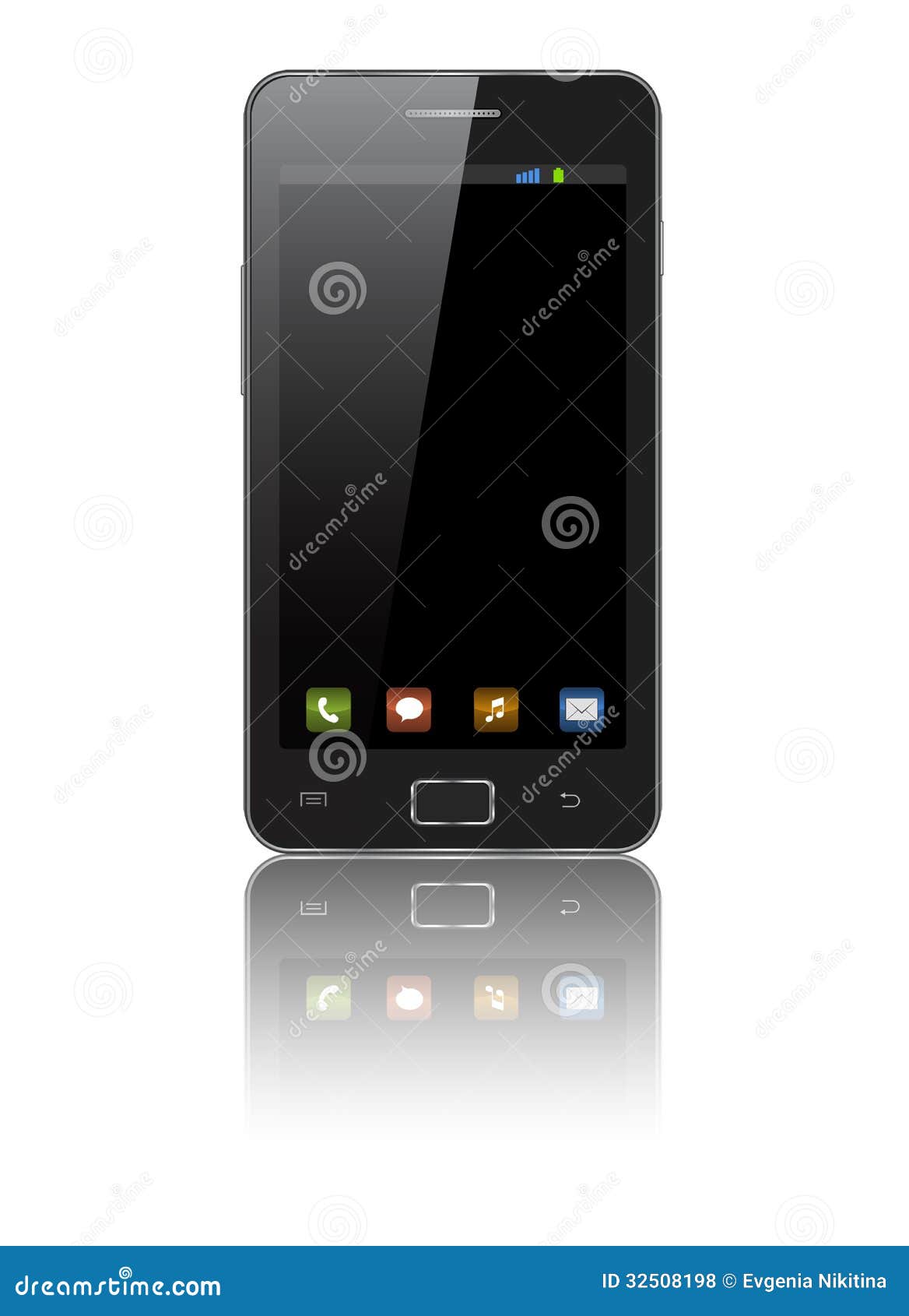 Touch mobile phone stock vector. Illustration of cellular - 32508198