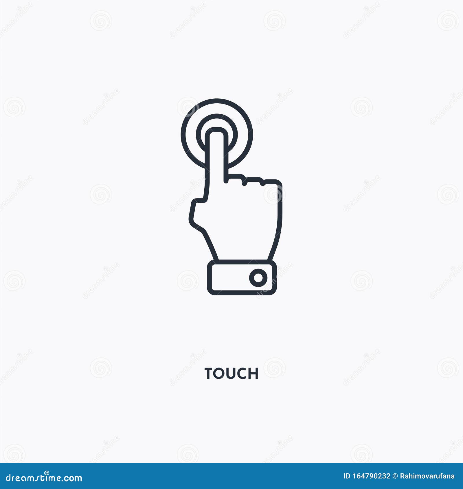 Touch Outline Icon. Simple Linear Element Illustration. Isolated Line ...
