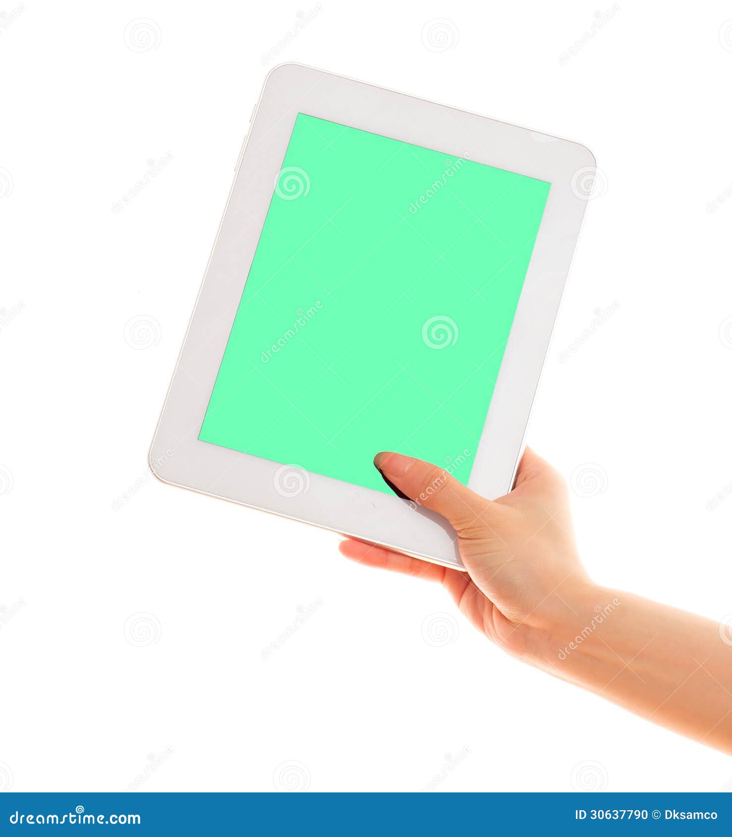 Touch Pad Computer with Hand Stock Photo - Image of science, touch ...