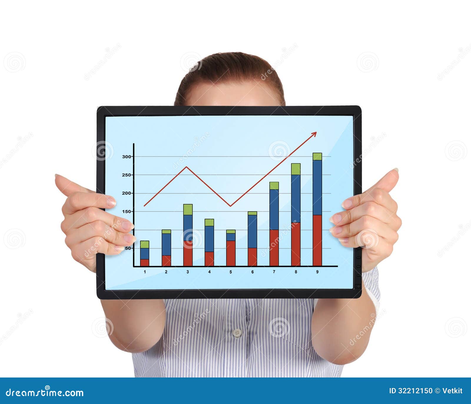 Touch pad with graph stock photo. Image of digital, business - 32212150