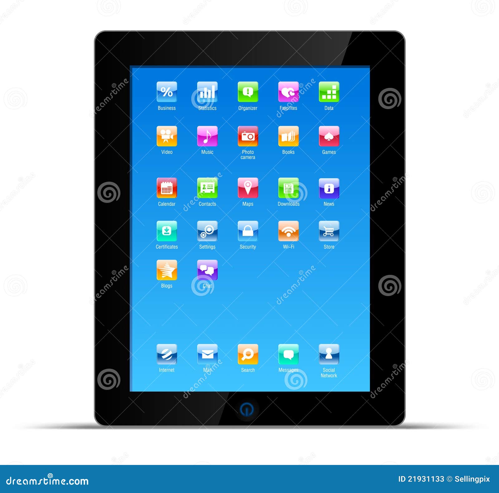 Touch Pad Tablet Pc Concept Stock Illustration - Illustration of ...
