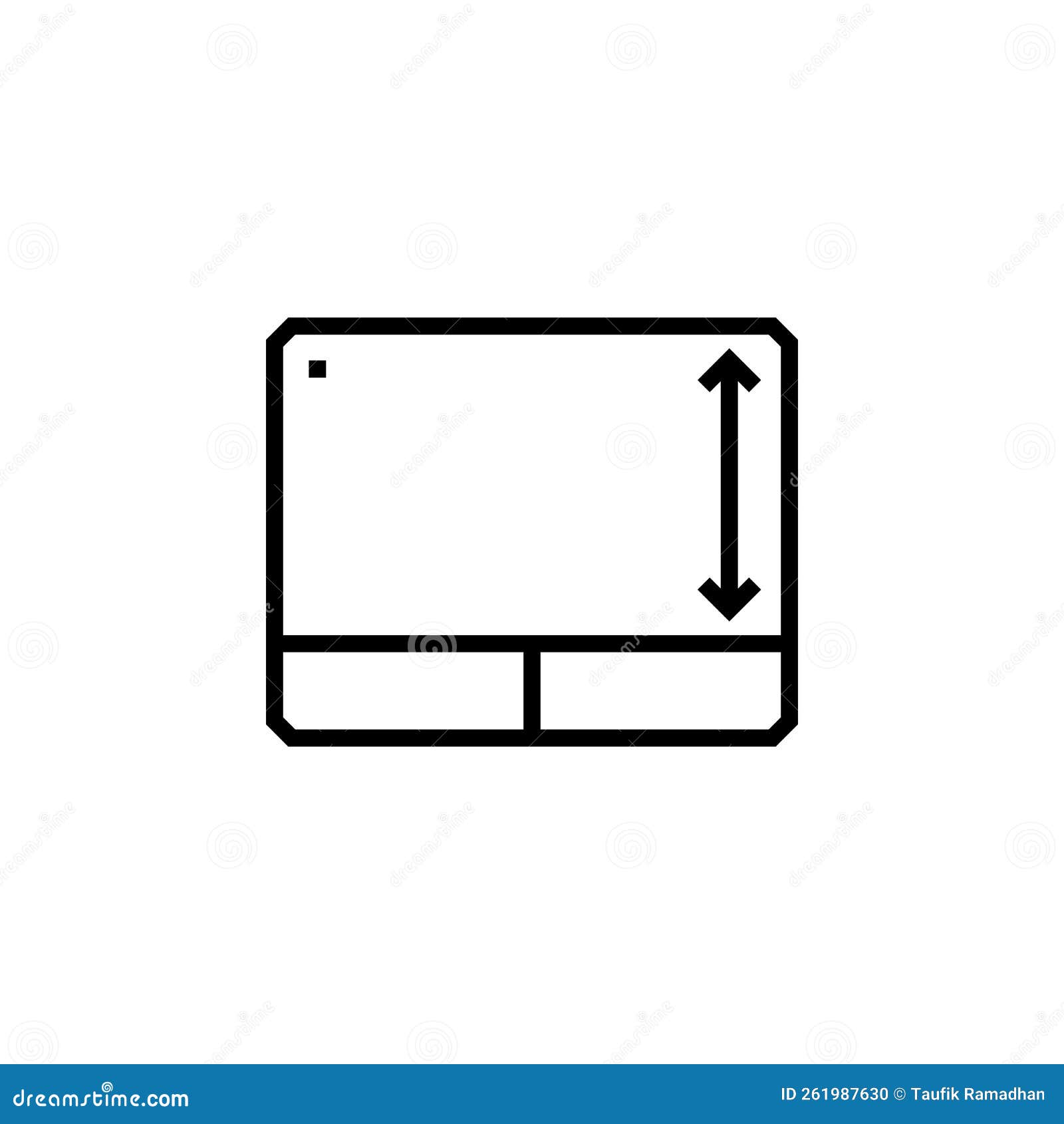 Touch Pad Vector Icon. Computer Component Icon Outline Style. Perfect ...