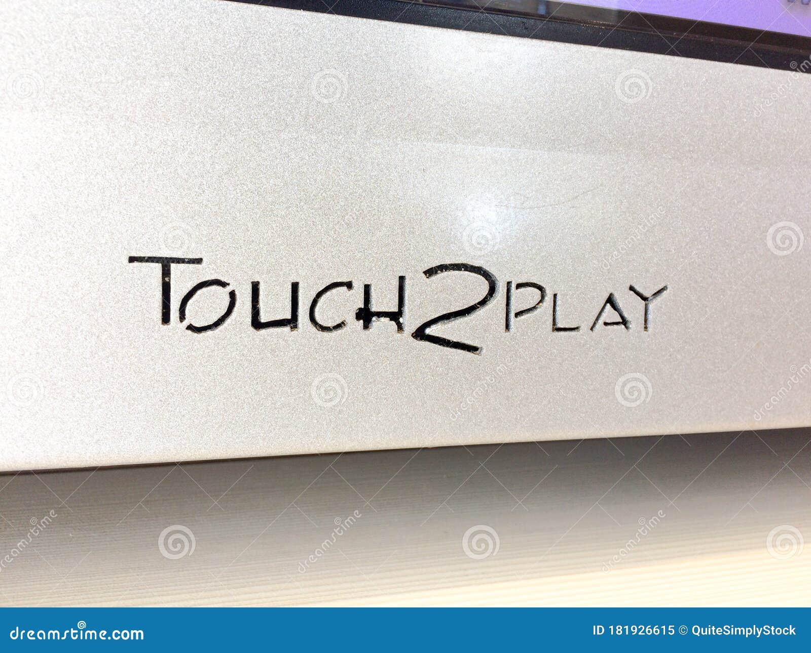 Touch 2 Play Logo on Touchscreen Editorial Image - Image of business ...