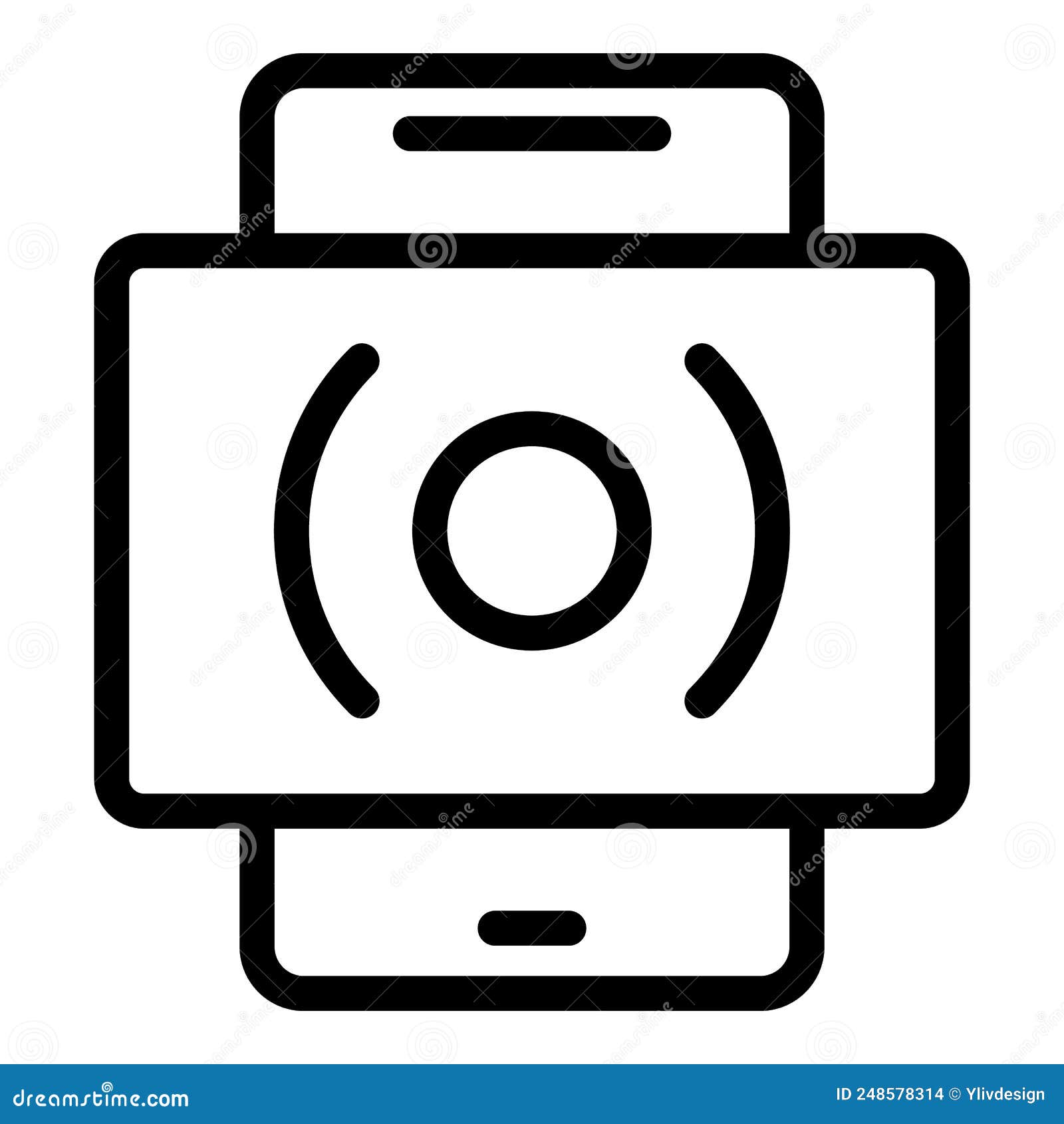 Touch Point Icon Outline Vector. Digital Screen Stock Vector ...