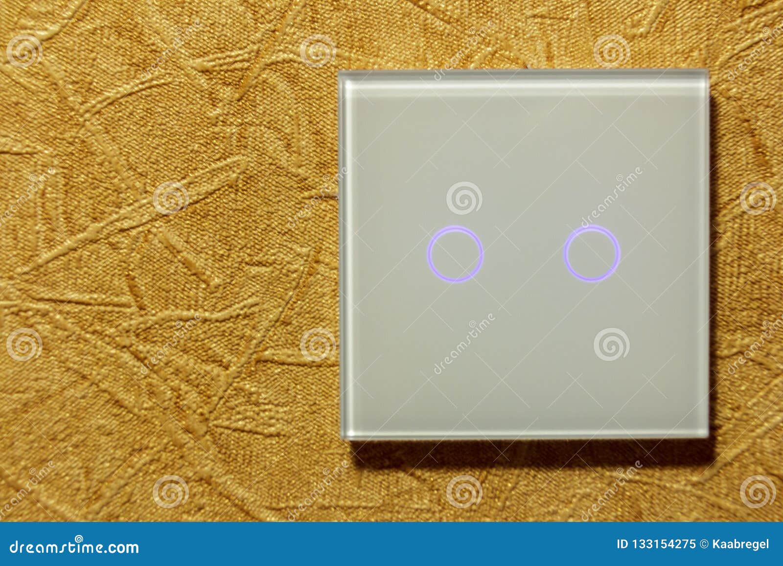 Touch Power Switch with LED Backlight Buttons Stock Image - Image of ...